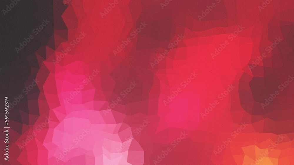 Polygon red gradient background. 2D digital effect pattern Stock 비디오 ...