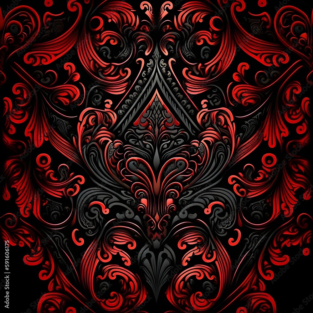 creepyhorrorweirdtrippy black and red gothic goth pattern repeating ...