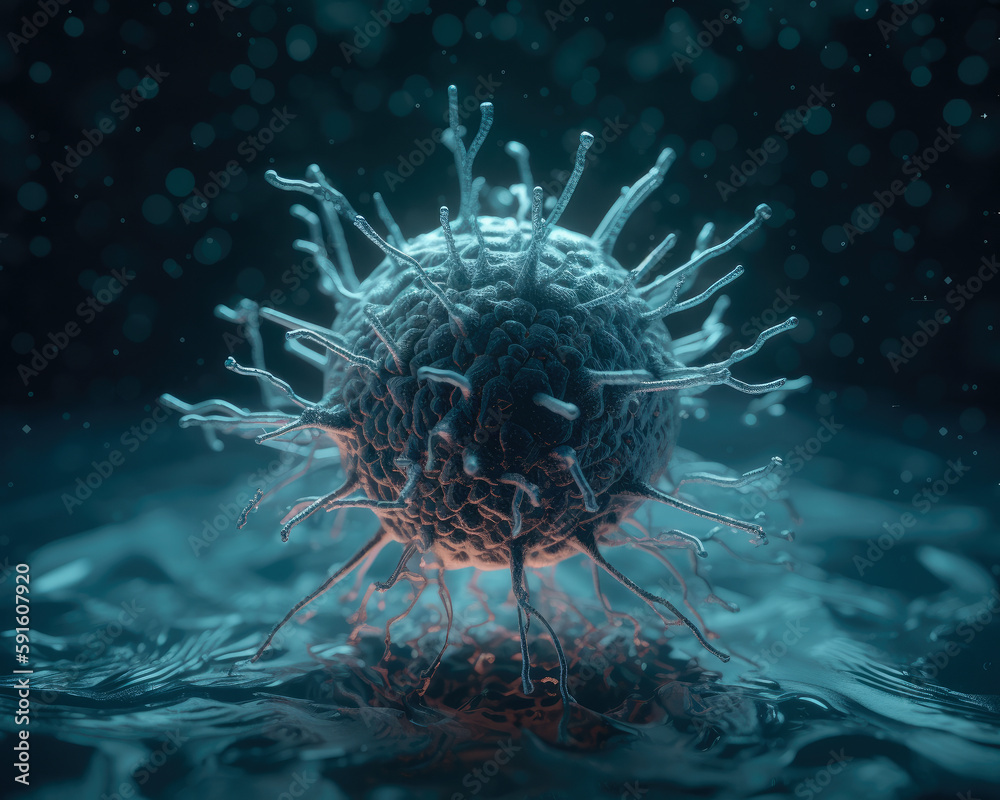 concepto de estructura de un virus visto mediante microscopio ...