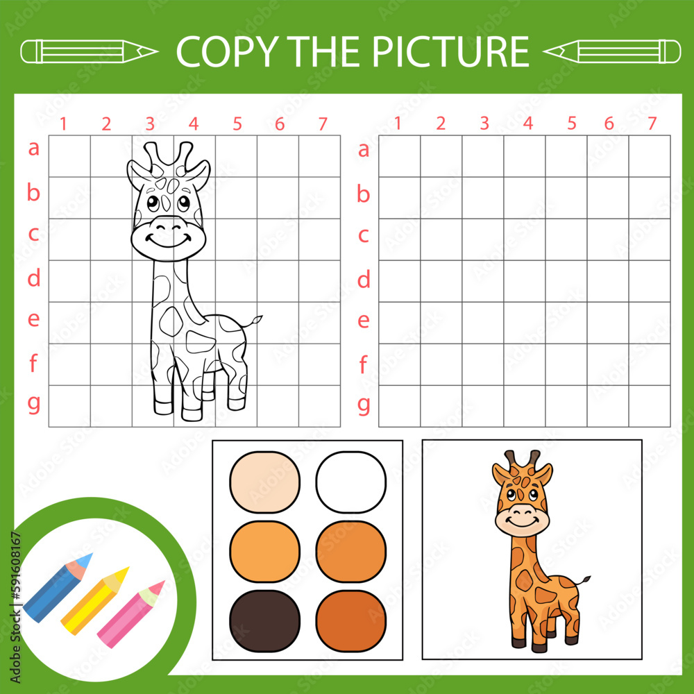 Drawing activity page. Kids art lesson. Activity page and draw ...
