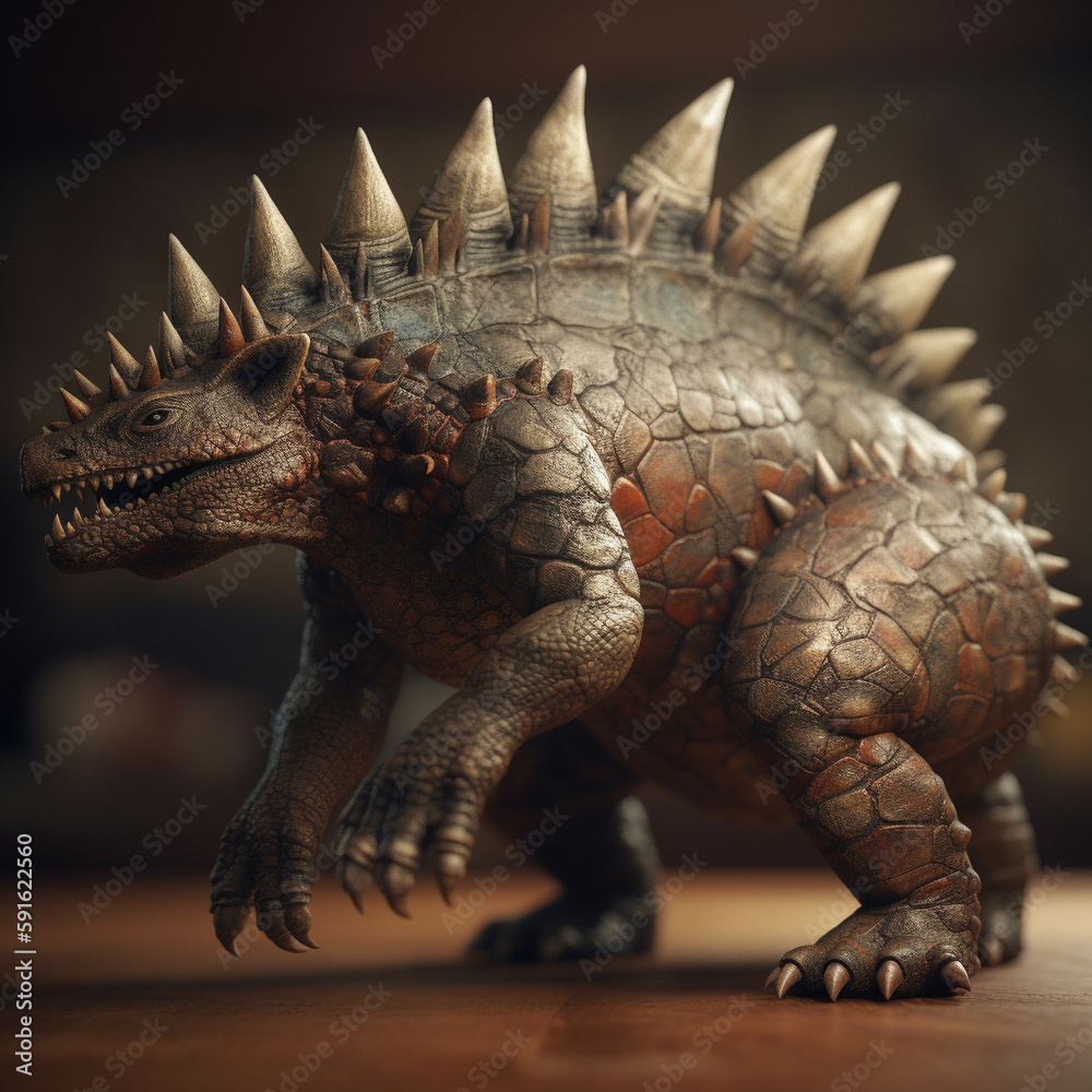 Impresionante imagen de un dinosaurio. Colores vivos y muy realista ...