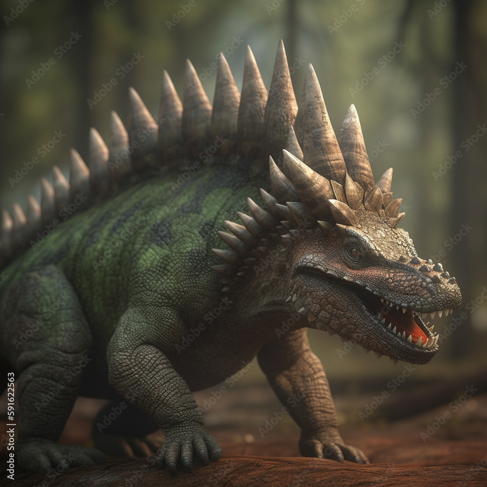 Impresionante imagen de un dinosaurio. Colores vivos y muy realista ...