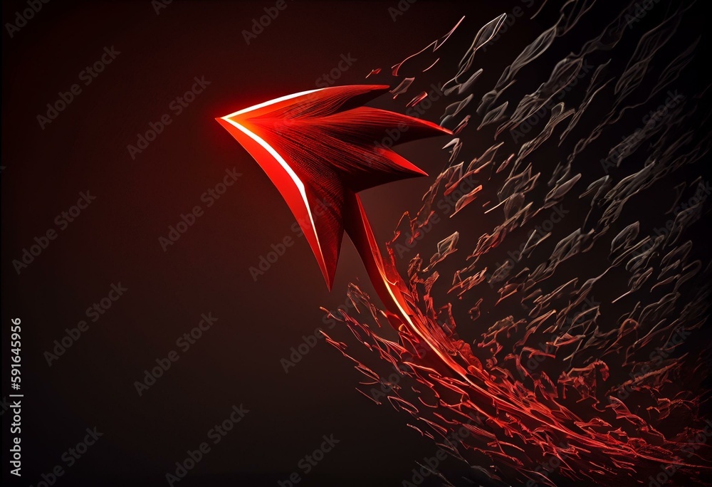 curved red arrow in upward direction png file type. Generative AI Stock ...