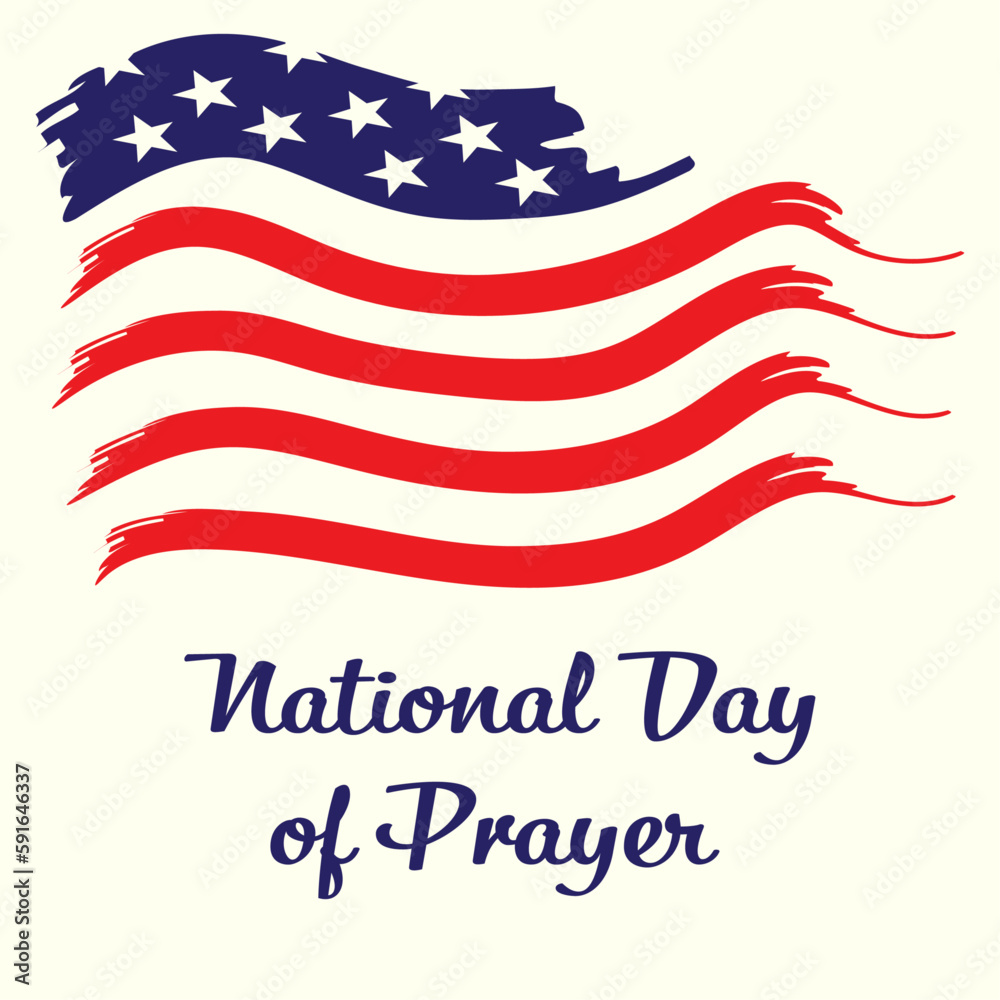 Text National Day of Prayer, the flag of the United States of America ...