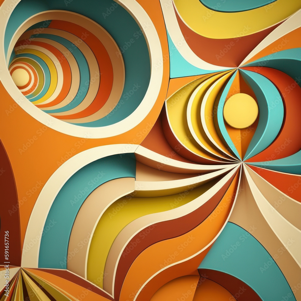 Vintage Color Background from the 70s. Created with generative AI tools ...