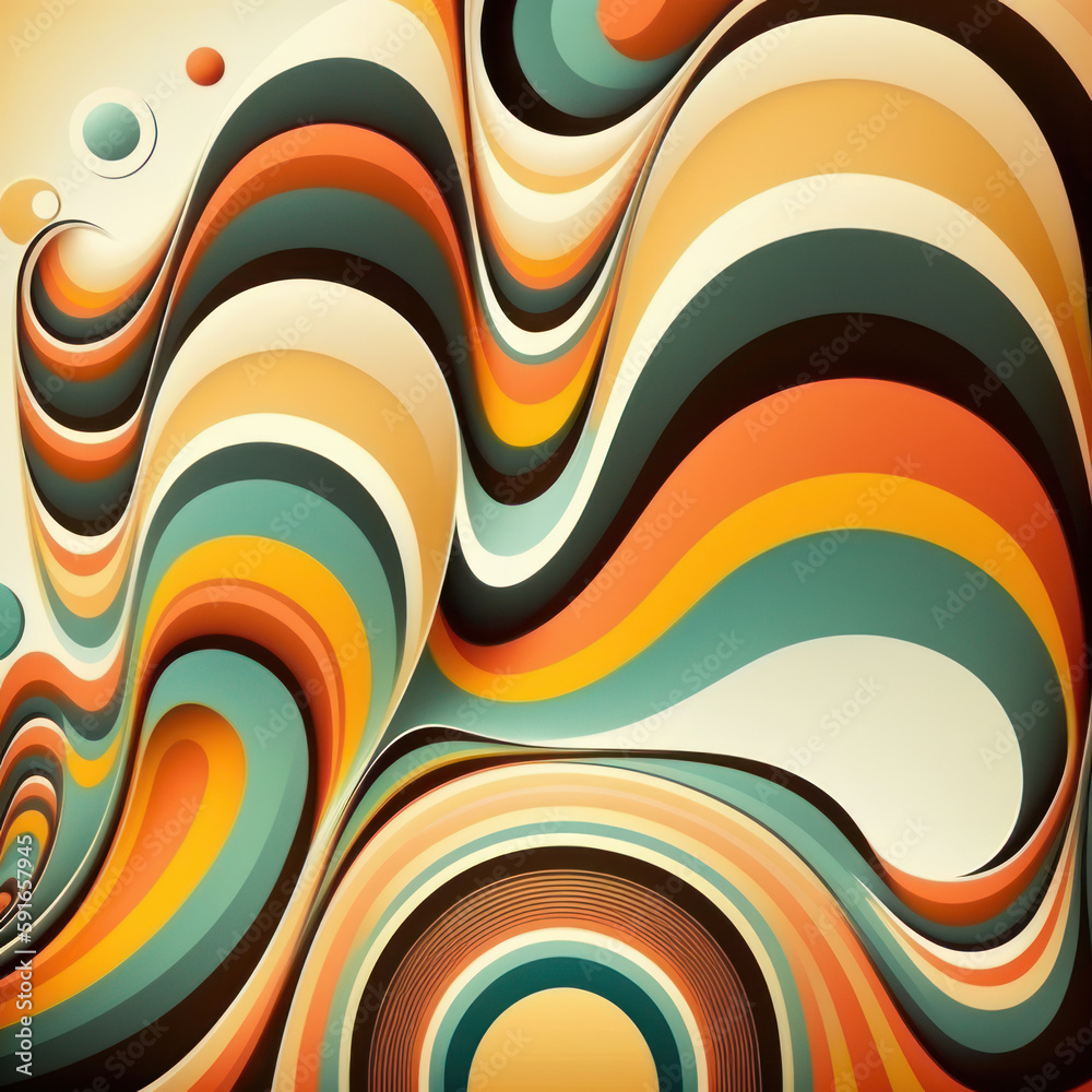 Vintage Color Background from the 70s. Created with generative AI tools ...