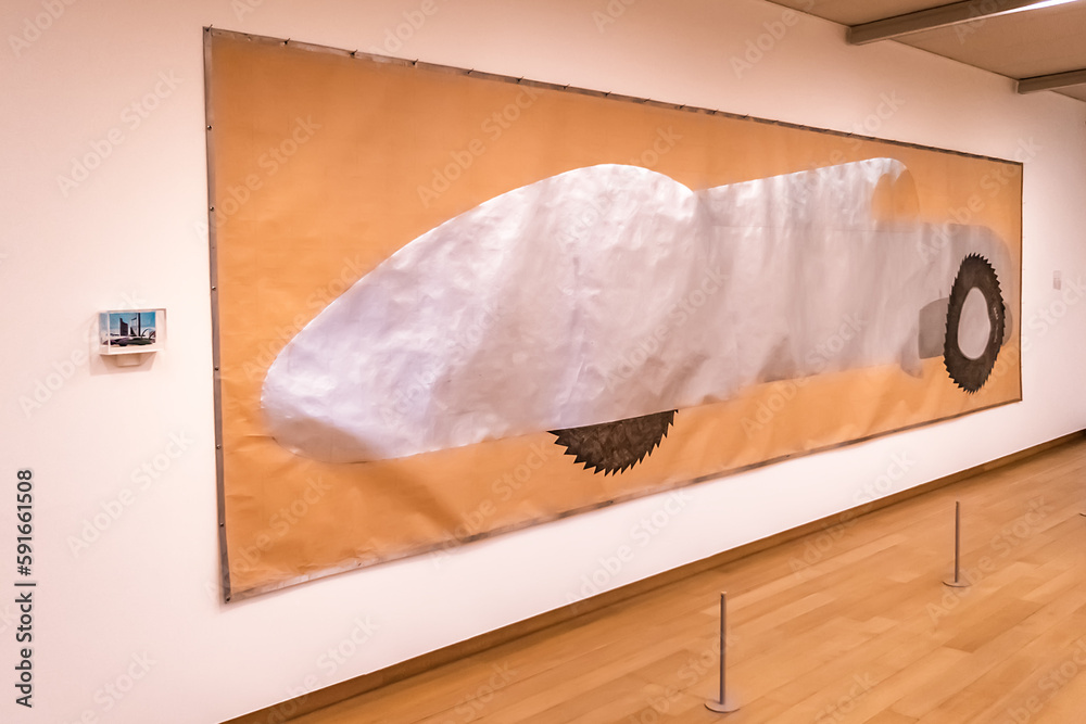 Interior of Stedelijk Museum. “General Idea” exhibition - work of ...