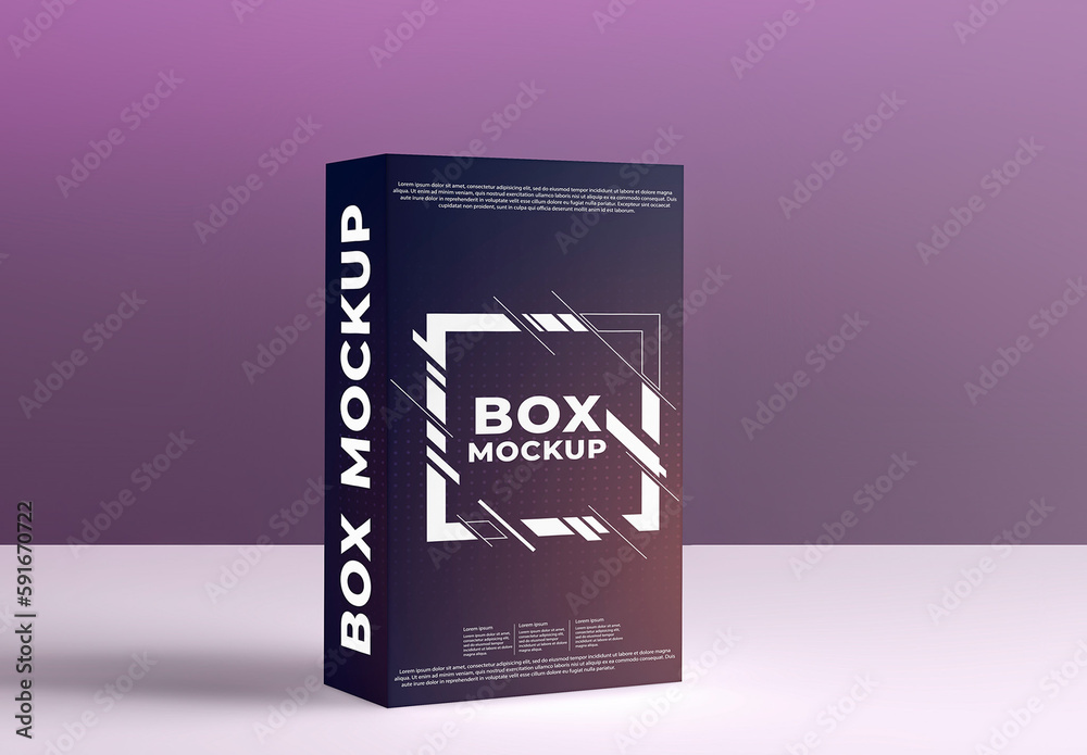 Rectangular Product Box Mockup Stock Template | Adobe Stock