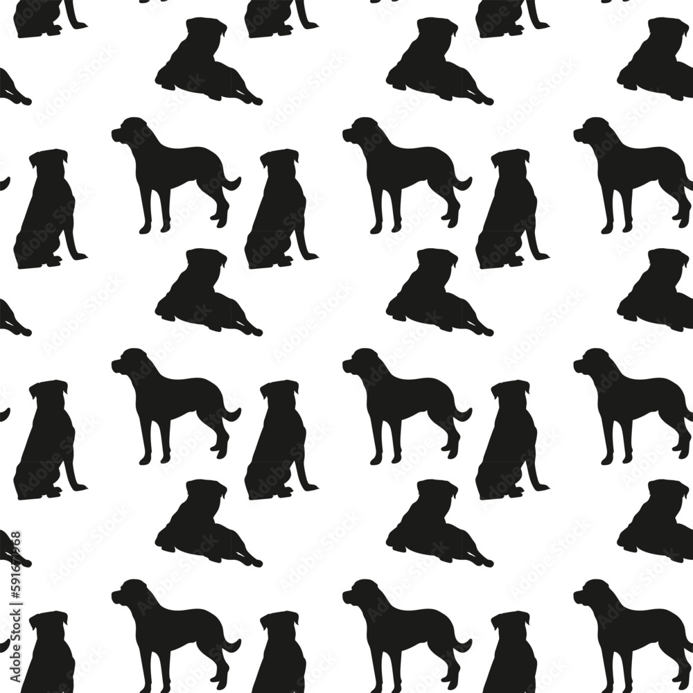 Funny pattern with dog silhouette. Clean seamless background, abstract ...