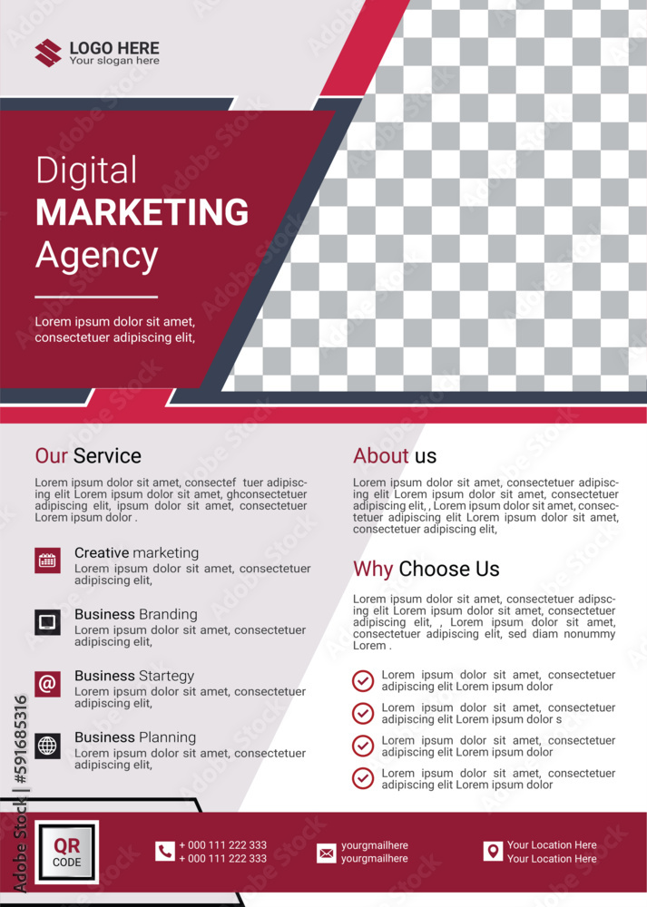 Flyer template, modern template and modern design, perfect for creative ...