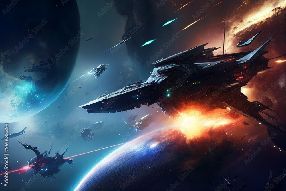 Extraterrestrial War Battle Of Soldiers And Extraterrestrials