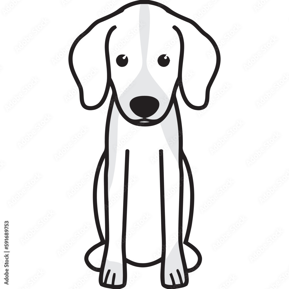 Dunker Dog Breed Cartoon Kawaii Sketch Hand Drawn Watercolor Painting ...