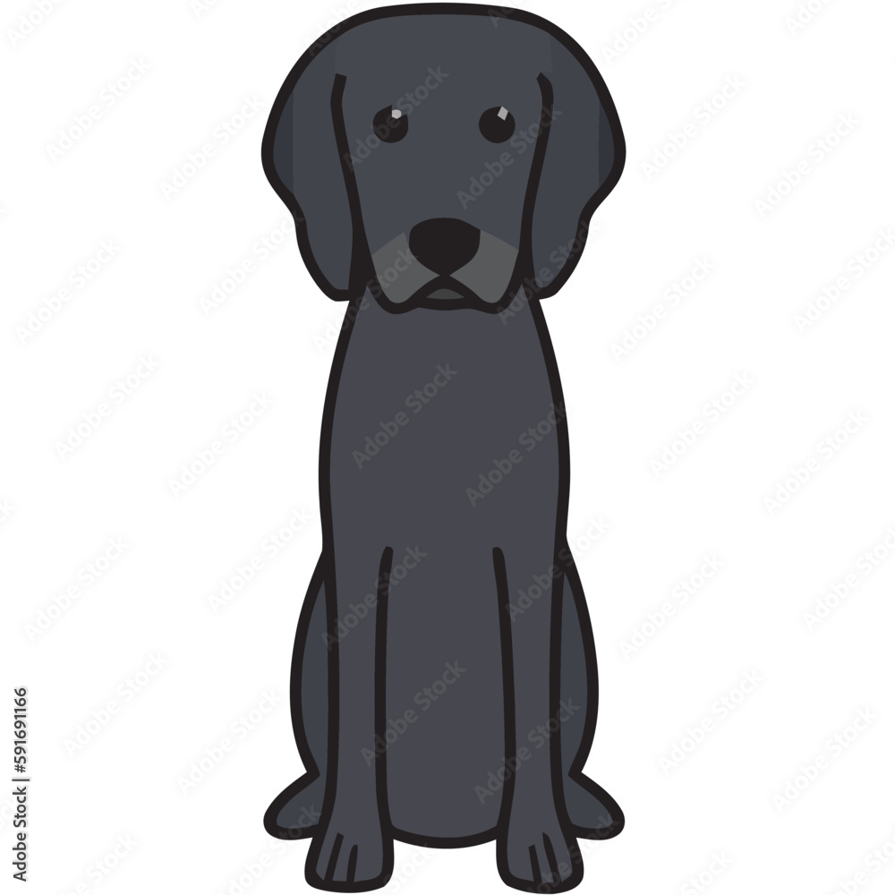 Vetor de Rhodesian Ridgeback Dog Breed Cartoon Kawaii Sketch Hand Drawn ...