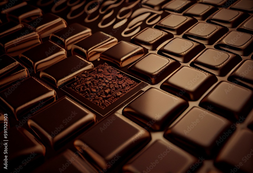 Chocolate bar selection as wallpaper, multifaceted and creamy created ...