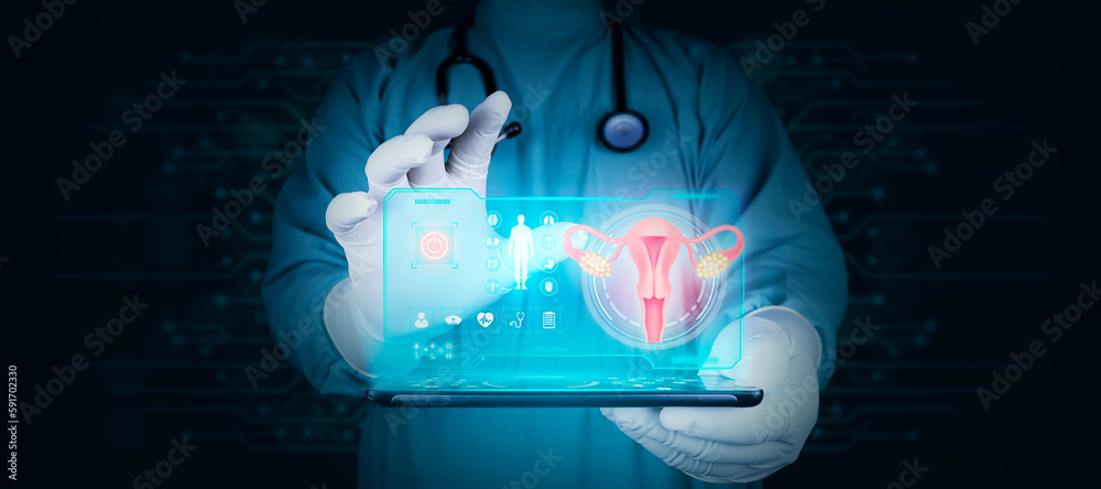 Female reproductive health concept. endometriosis, PCOS, gynecologic ...