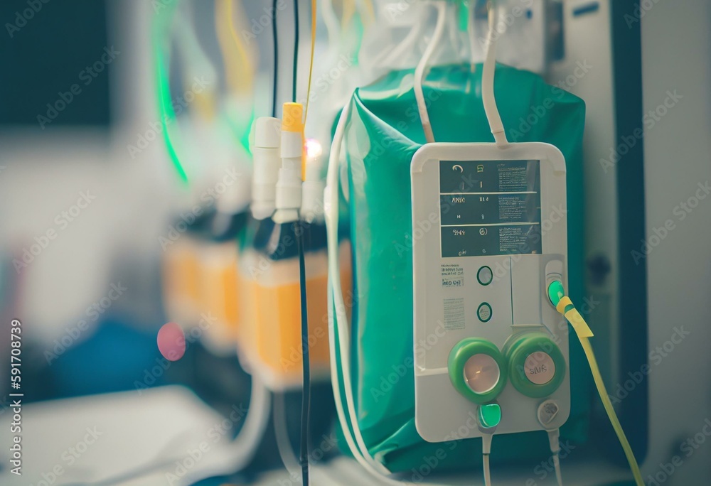 Saline iv bag intravenous drip hospital room,Medical Concept,treatment ...