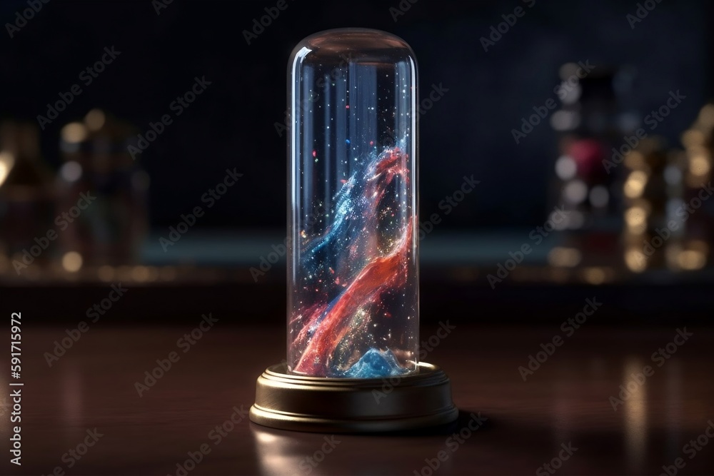 Glass tube contained the oceans, earth, wind, fire, ether, entire ...