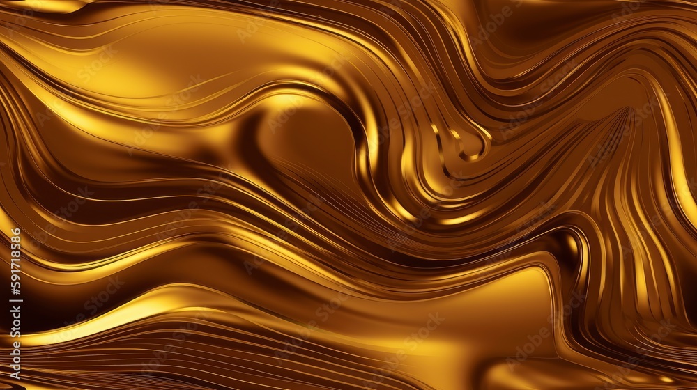 Gold abstract gradient metallic colors background silver silk curve ...