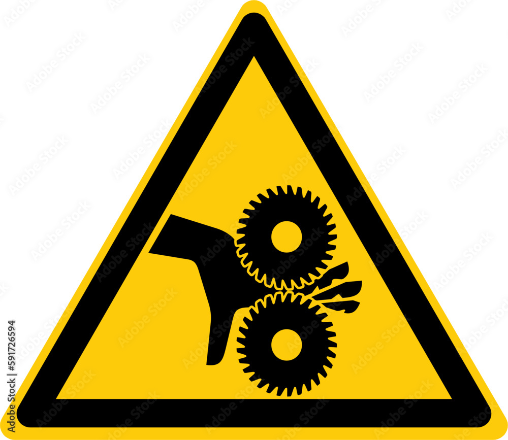 Warning Hazard Caution ISO Signs Icon Symbol Pictogram Cutting of ...
