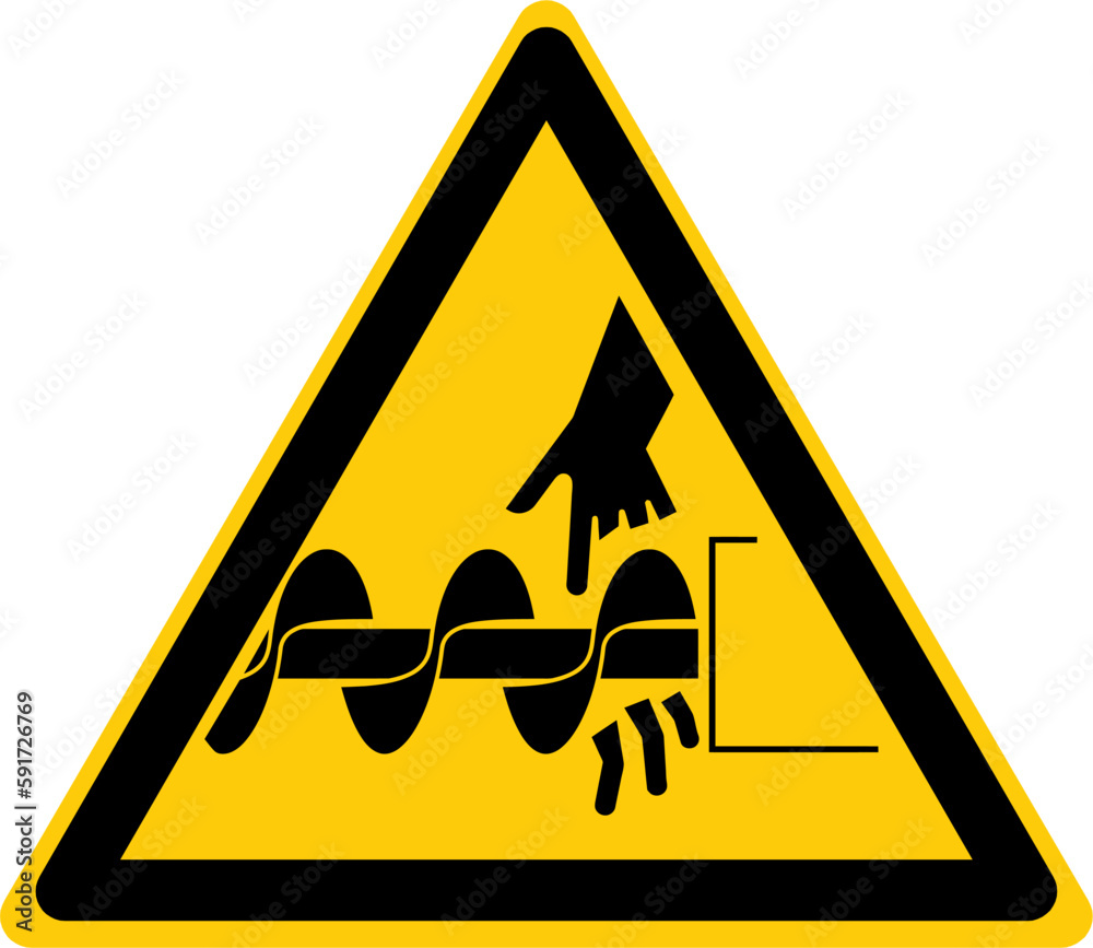 Warning Hazard Caution ISO Signs Icon Symbol Pictogram Cutting of ...