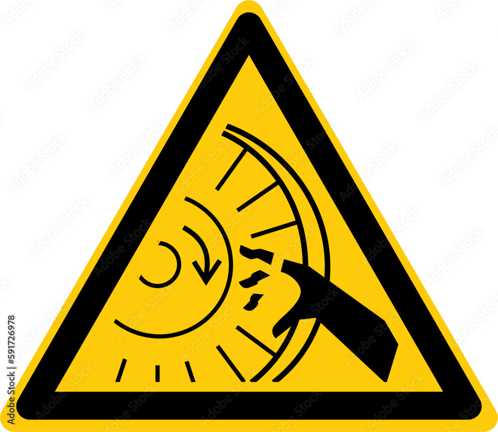 Warning Hazard Caution ISO Signs Icon Symbol Pictogram Cutting Of ...