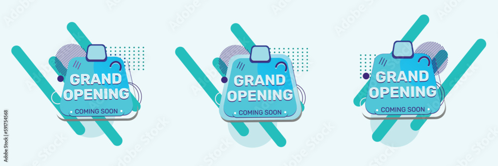 Grand opening invitation template background design. Vector ...