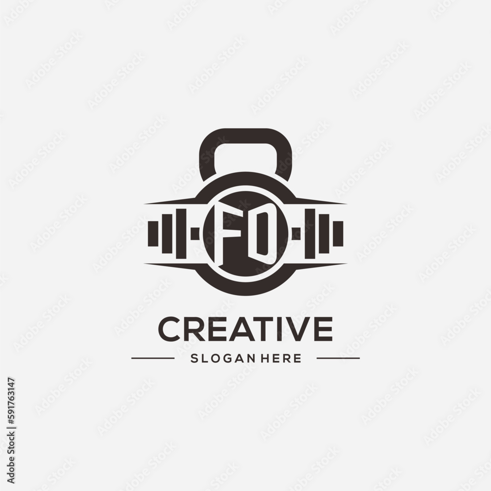 Initial FD fitness logo design inspiration Stock Vector | Adobe Stock