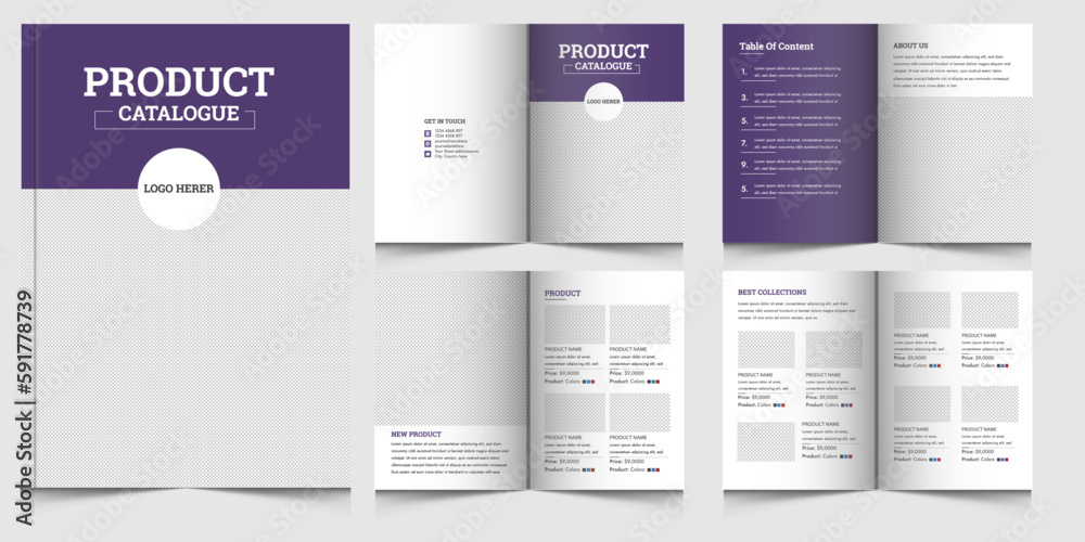 modern a4 Product catalogue design template and company business ...