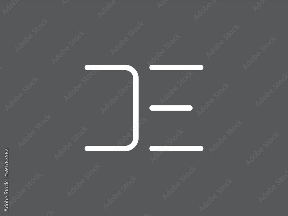 Alphabet Letters Initials Monogram Logo DE ED D E I IDE DI IE EI ID ...