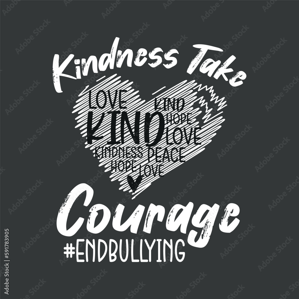 Kindness takes courage, unity day, orange Anti-bullying mom T-shirt ...