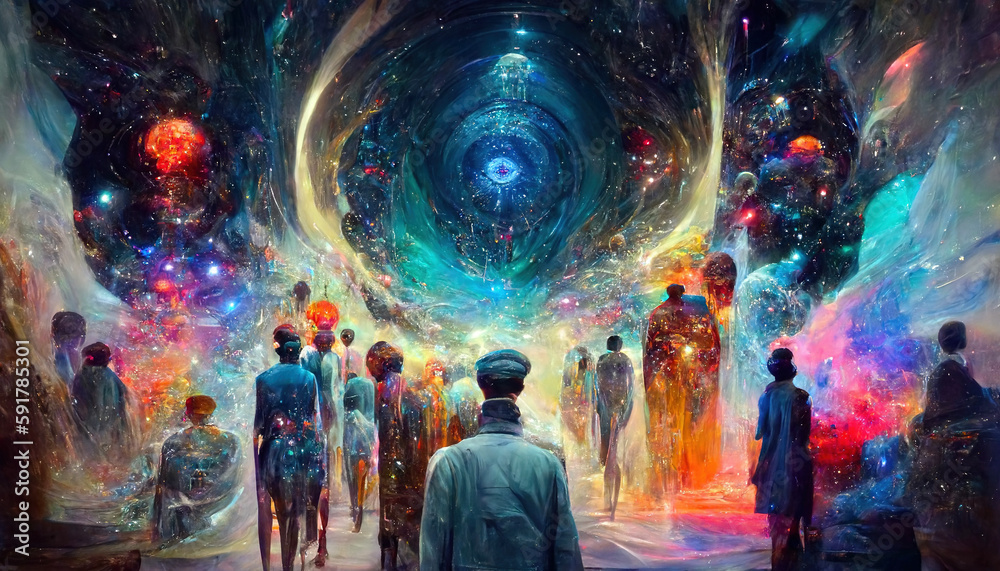 Abstract colorful psychedelic wallpaper. AI Stock Illustration | Adobe ...