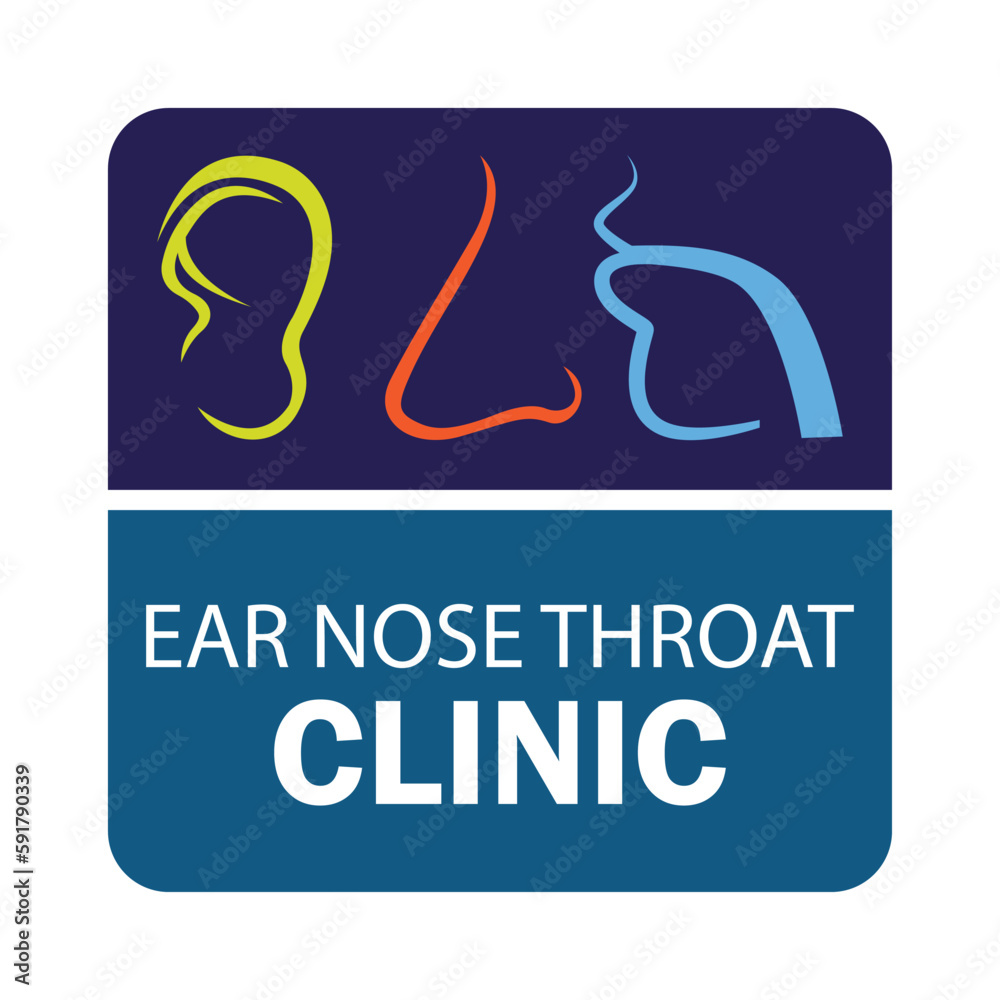 Ear nose throat (ENT) logo for Otolaryngologists clinic concept. vector ...