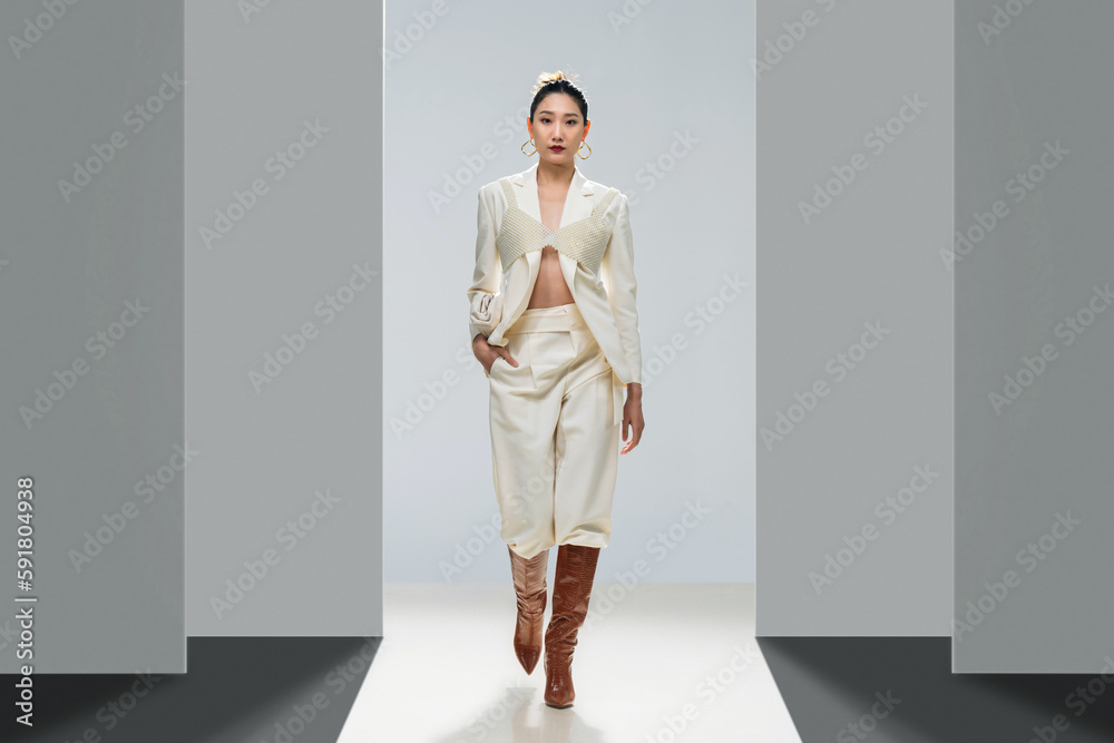 Fashion models on fashion runways Stock Photo | Adobe Stock