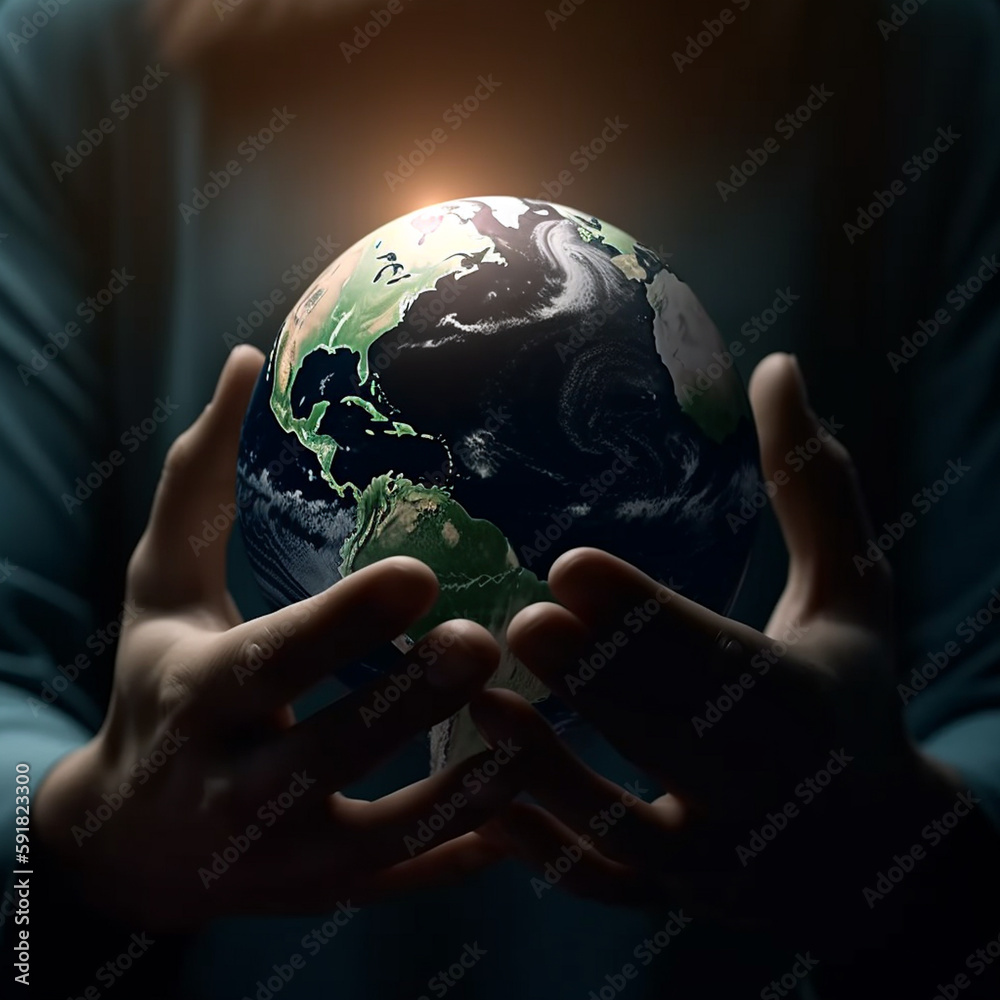 Hands holding earth.Earth in your hands, Saving Earth concept, Hands ...