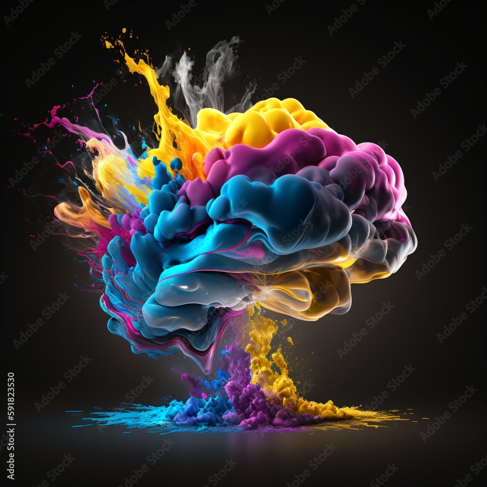 brainstorming concept art - bright idea and creative thinking, a ...