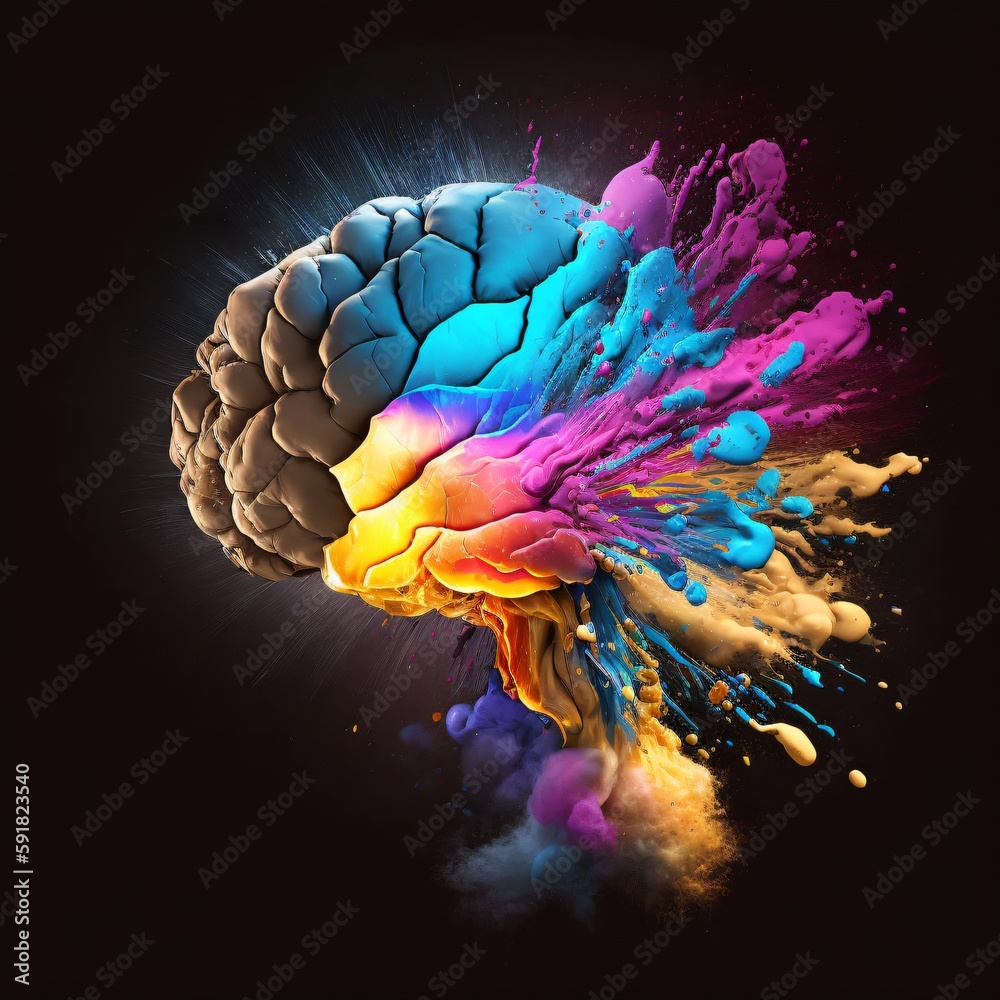 brainstorming concept art - bright idea and creative thinking, a ...