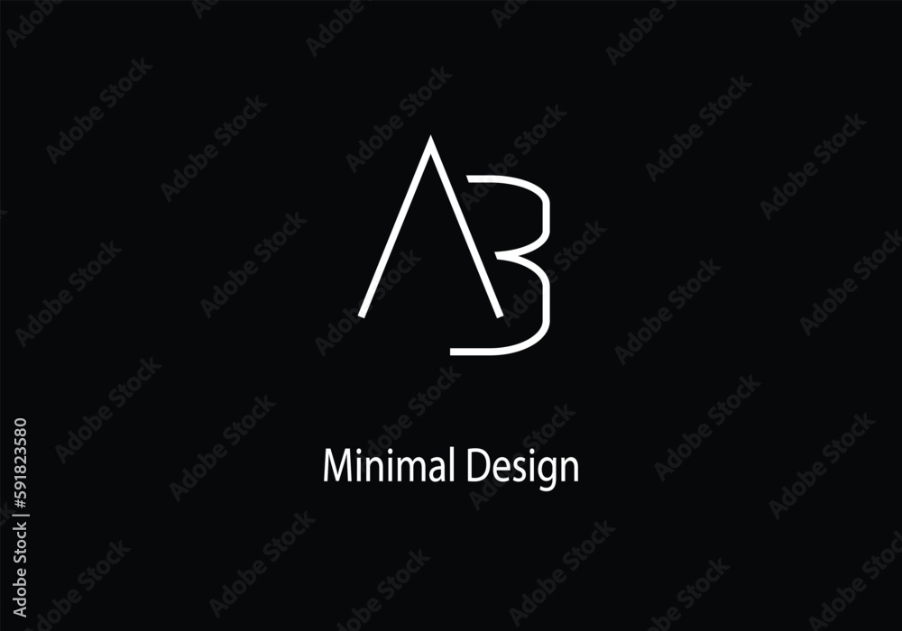 Alphabet AB monogram logo design. Alphabet AB. AB vector logo. Modran ...