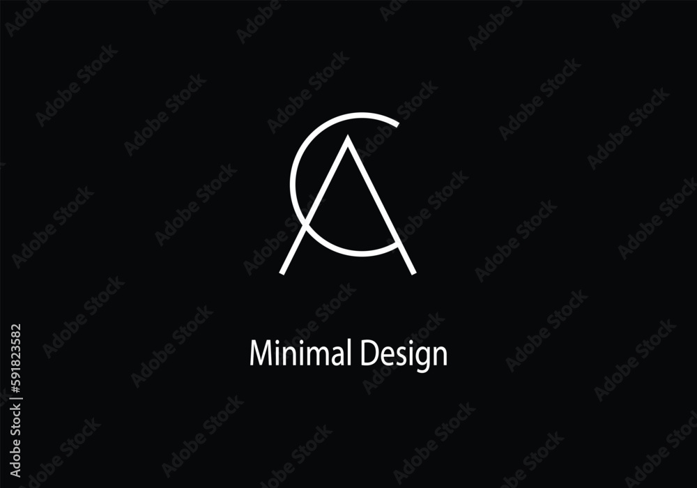 Alphabet AC monogram logo design. Alphabet AC. AC vector logo. Modran ...