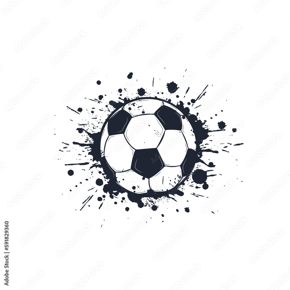 Paint Splatter Soccer vector Stock Vector | Adobe Stock