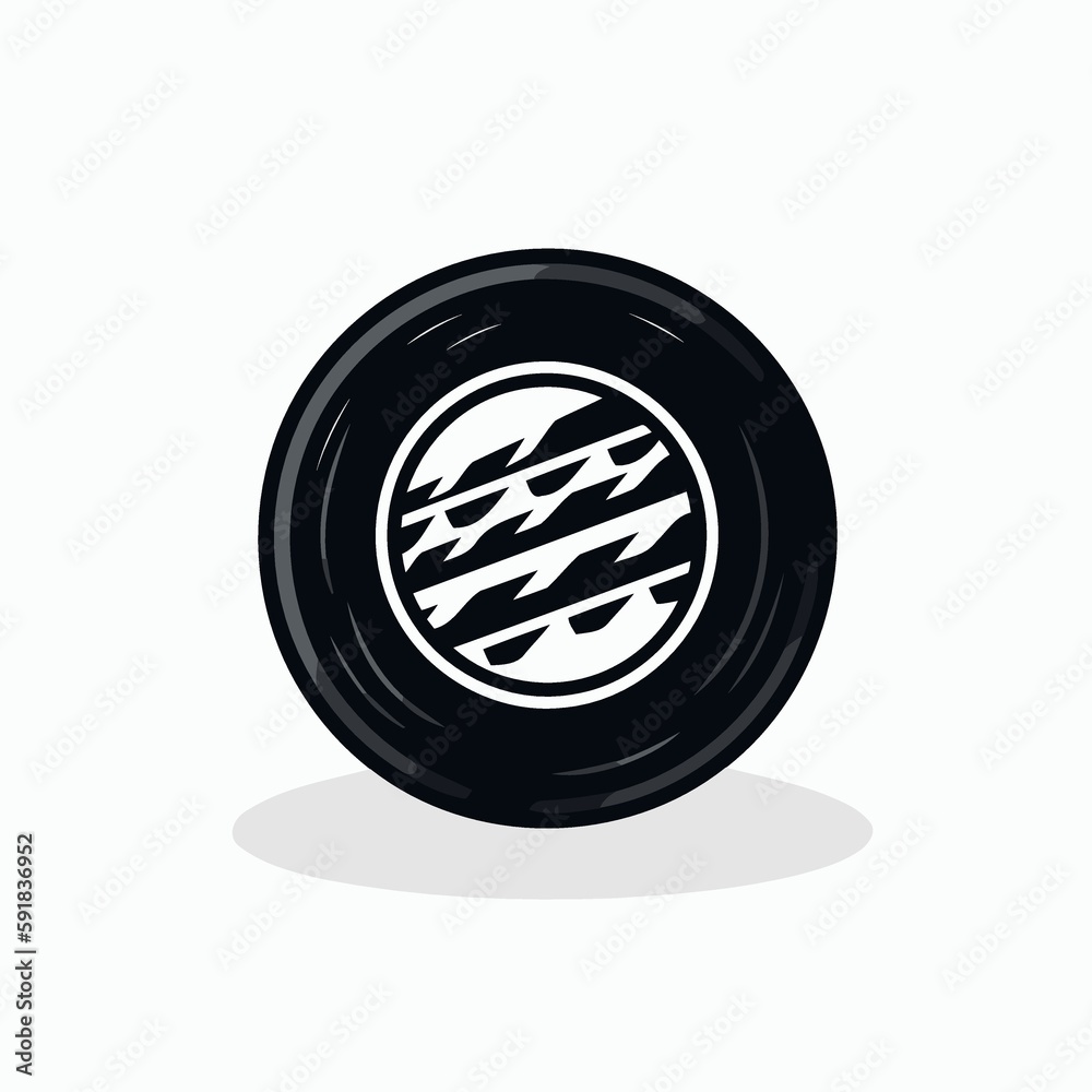 tire icon logo with tire mark inside created with Generative AI ...