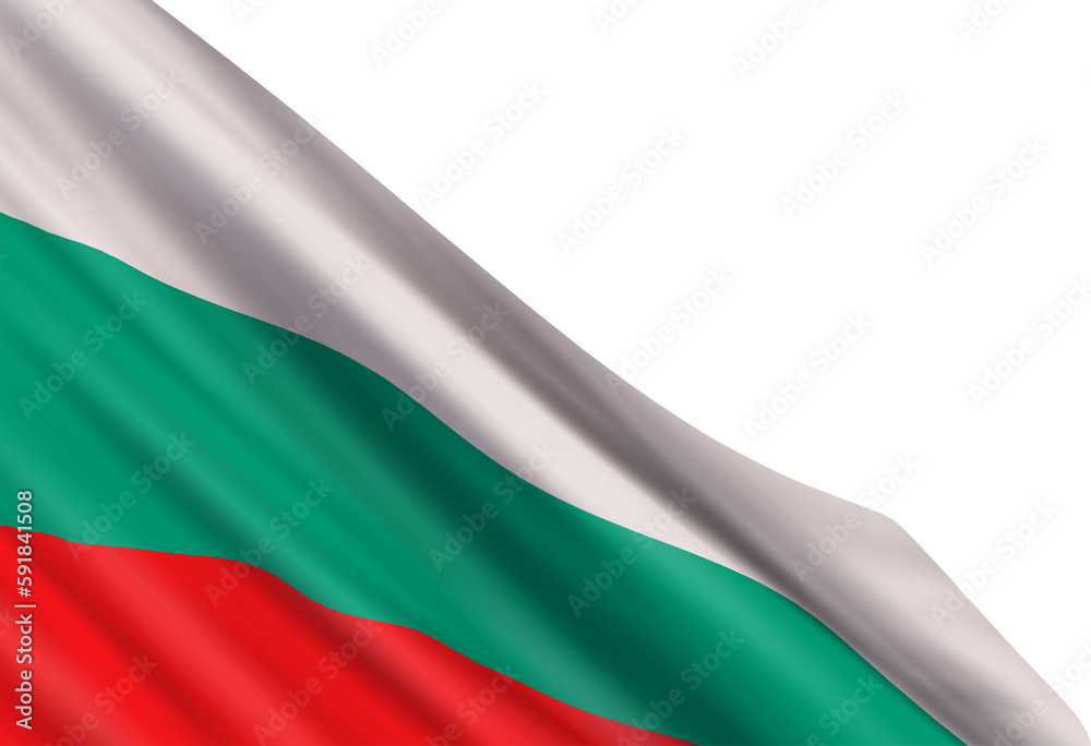 Realistic flag of Bulgaria isolated on a transparent background. Design ...