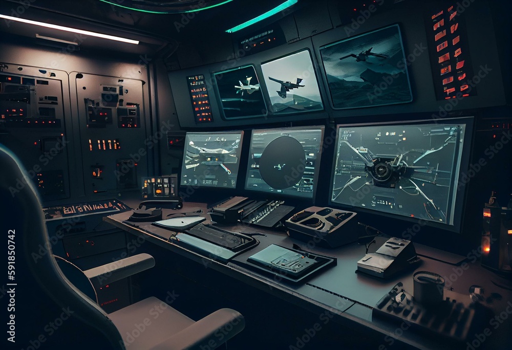 High-tech control station for US war drones. A glimpse into the future ...