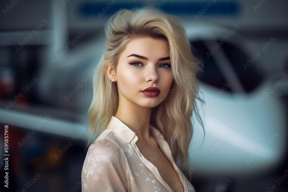 Incredibly rich and attractive woman wearing plunging neckline dress ...