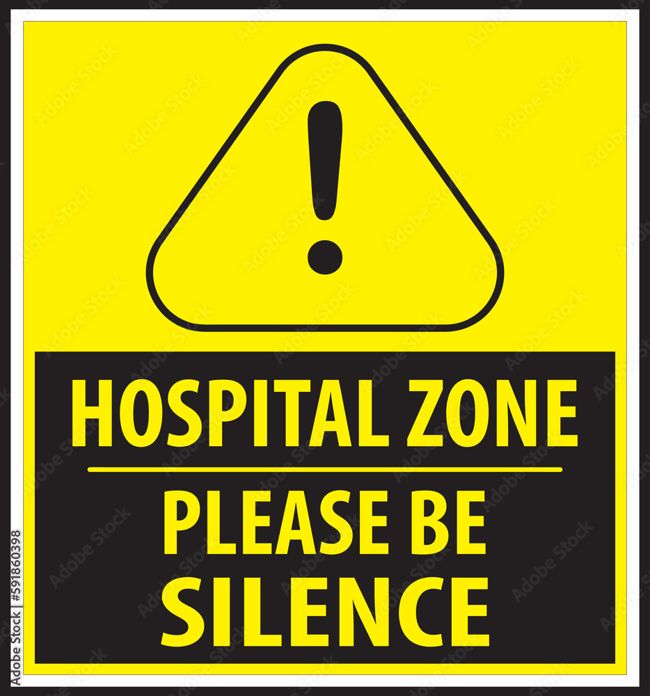 Photo & Art Print Hospital zone sign vector, hospital zone keep quiet ... Photo & Art Print Hospital zone sign vector, hospital zone keep quiet ...