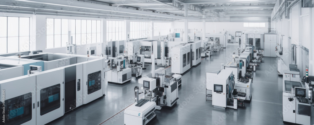 A semiconductor fabrication plant. A modern clean and organized DX age ...