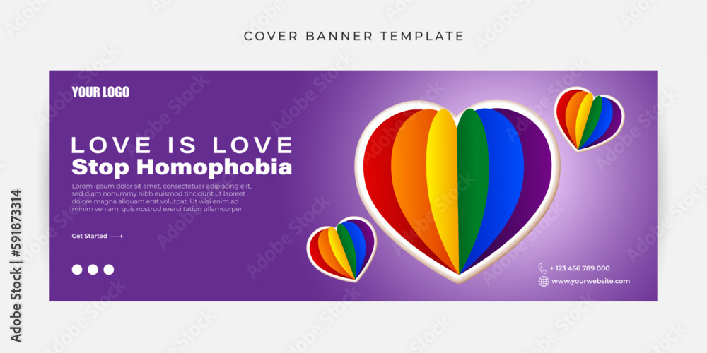 Vector illustration of International Day Against Homophobia Facebook ...