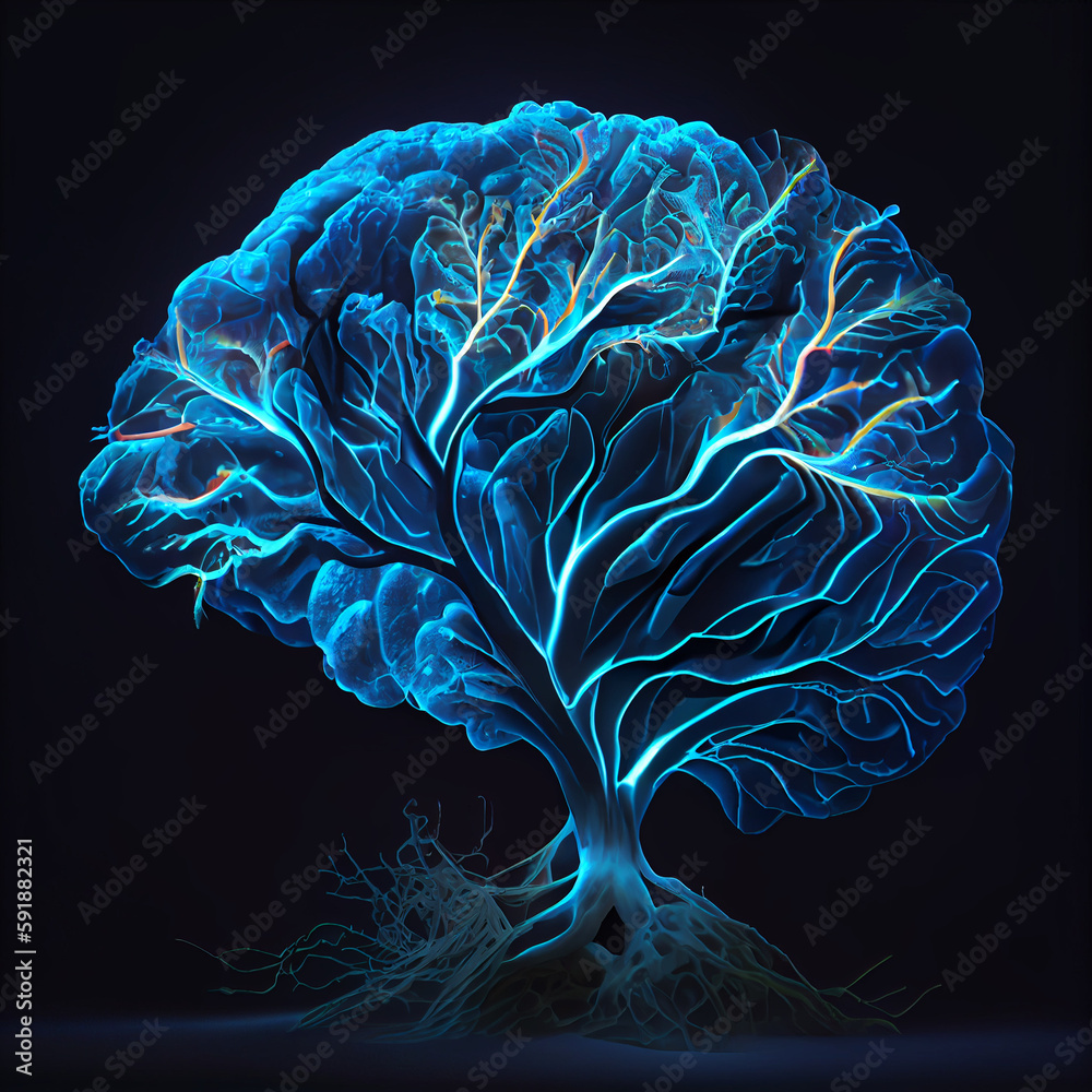 Bioluminescent Brains Glowing in the Dark - bioluminescent brains ...