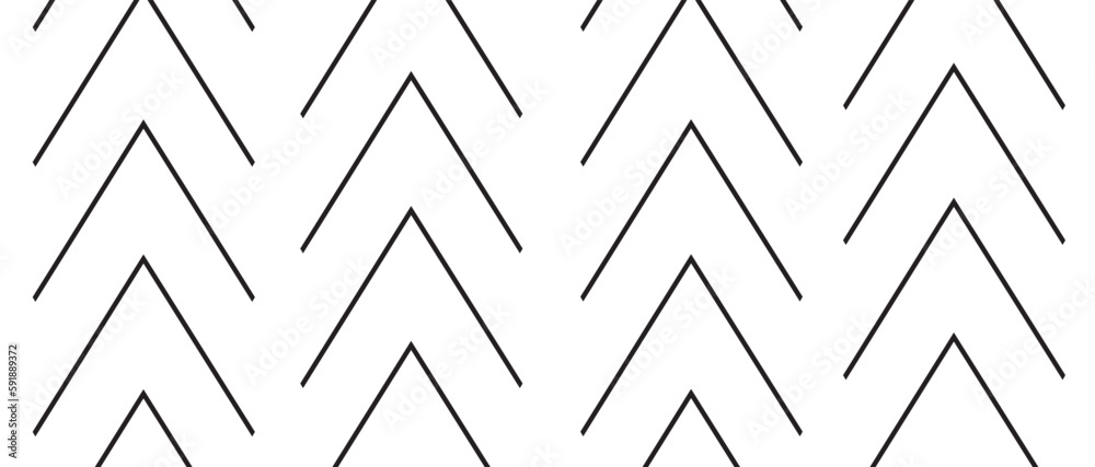 Seamless arrow pattern on white background. Modern chevron lines ...