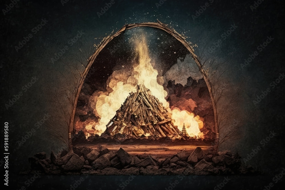 building on fire with smoke and flames coming out of the windows ...