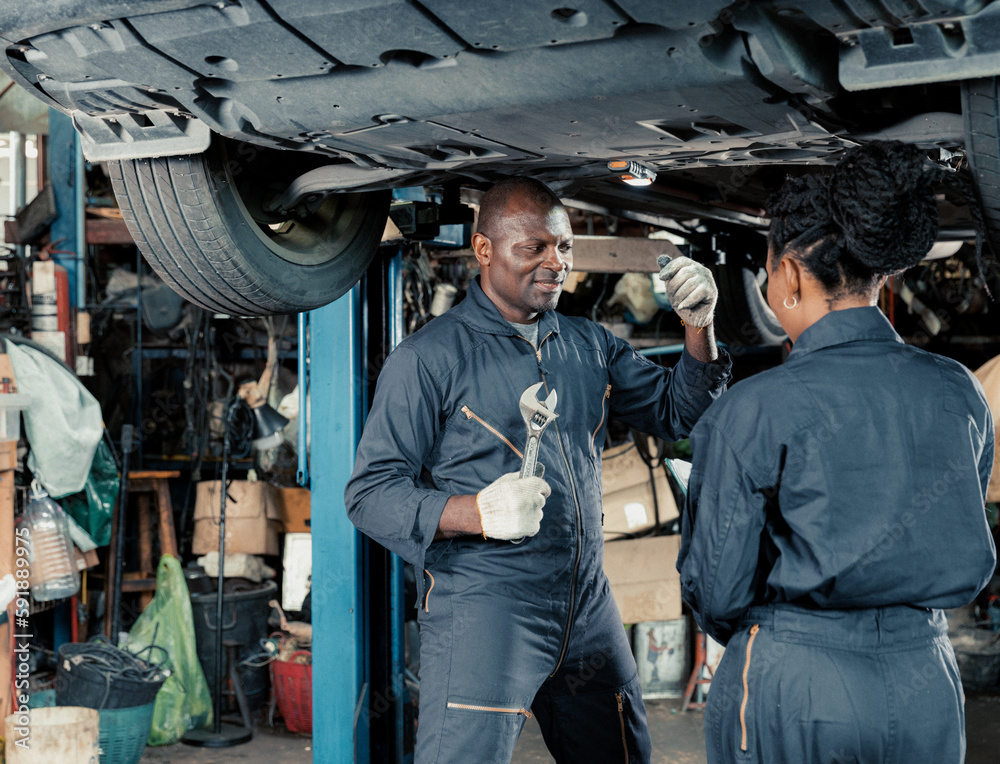 Auto mechanic supervisor directly coaches, mentors, and trains the ...